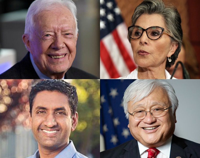 Barbara Boxer backs Mike Honda; Jimmy Carter chooses Ro Khanna