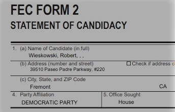 Wieckowski to seek Swalwell’s seat; misspells his own name on paperwork
